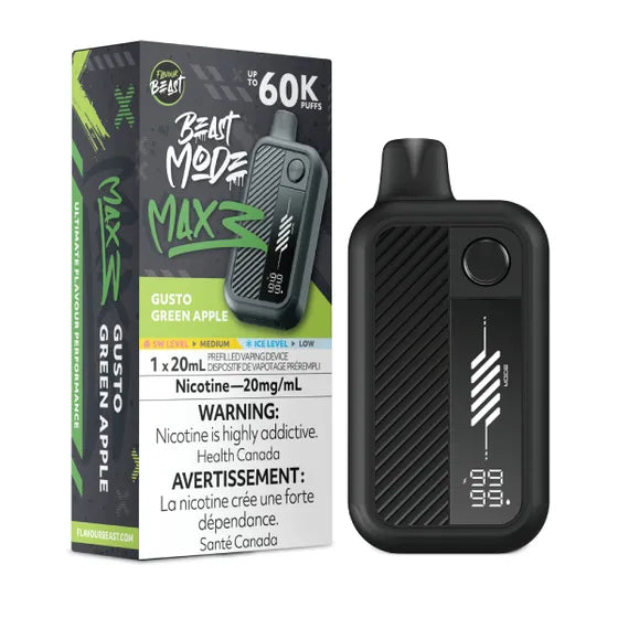 Flavour Beast Beast Mode Max 3 60k - Gusto Green Apple – Prime Vape