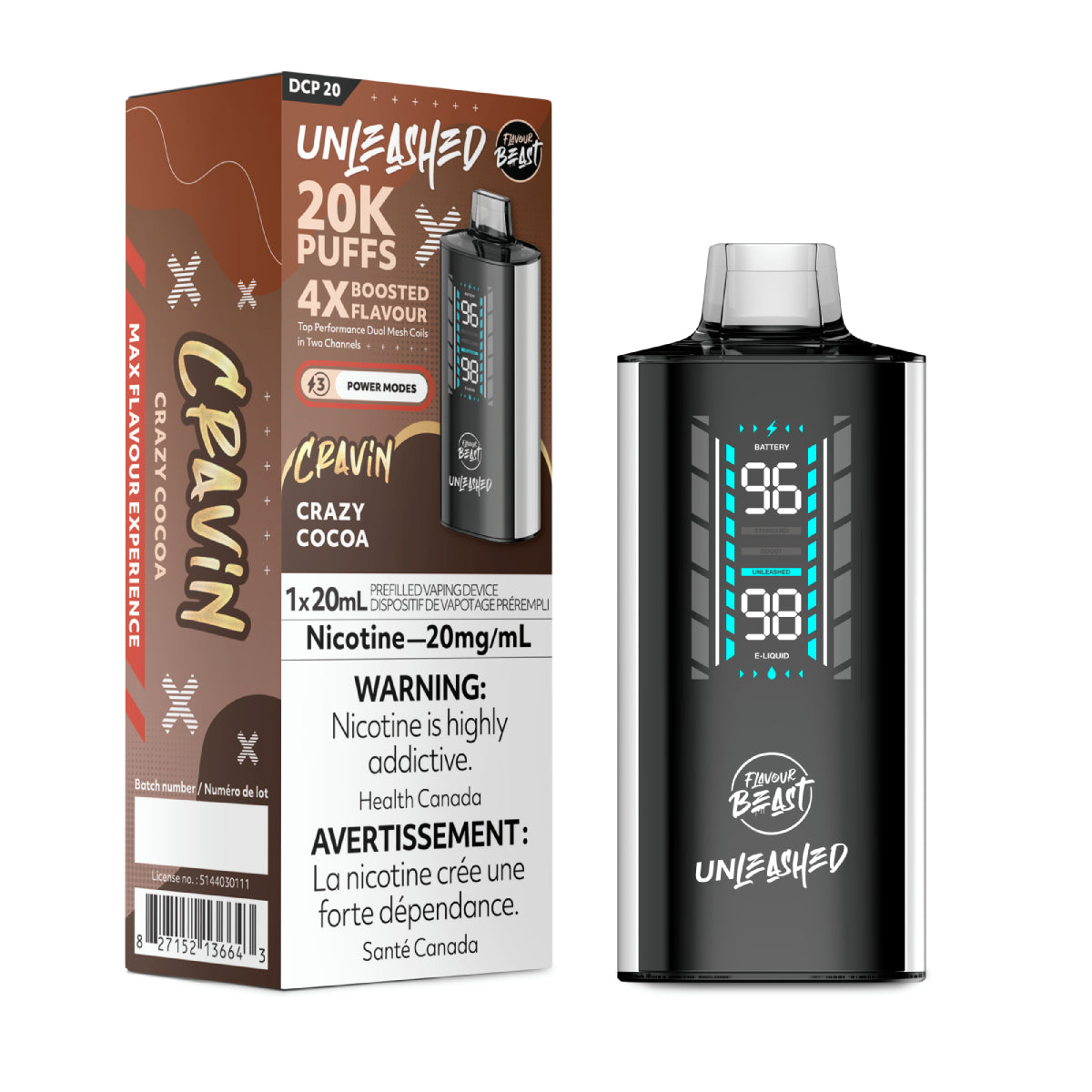 Flavour Beast Unleashed DCP 20K – Crazy Cocoa – Prime Vape