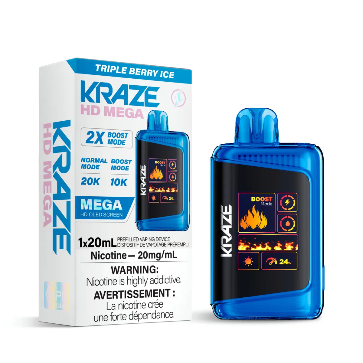 Kraze HD Mega - Triple Berry Ice – Prime Vape