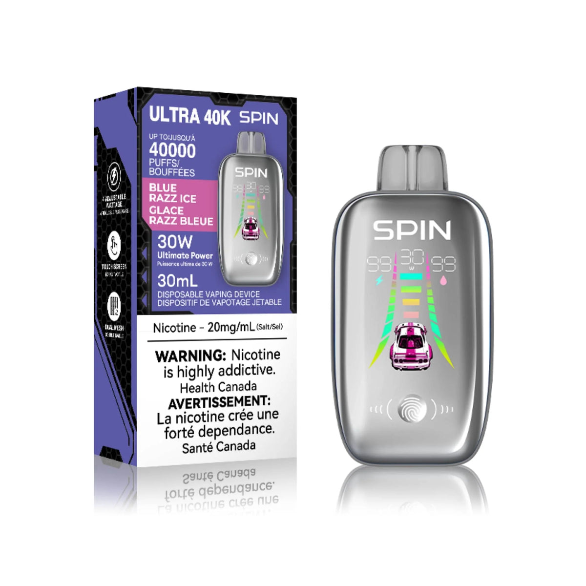 Spin - Ultra 40k - Blue Razz Ice – Prime Vape